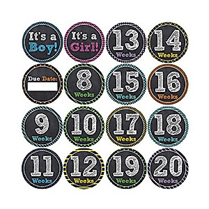 Belly Doodles 36 Weekly Pregnancy Stickers 3.94 Inch