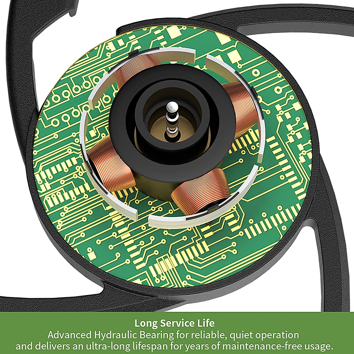 novonest 120mm PC Case Fan,High Performance 3PIN Silent Fan for PC Cooling,NK12BK3-5