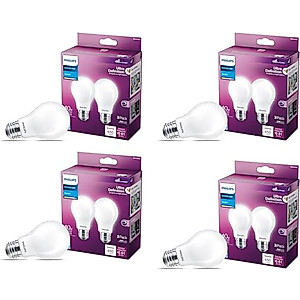 PHILIPS LED Frosted Flicker-Free Dimmable A19 Ultra Definition Light Bulb, EyeComfort Technology, 800 Lumen, Daylight (5000K), 8W=60W, E26 Base, Title 20 Certified