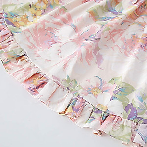 Toddler Vintage Floral Girls Dress Baby Backless Sundress Sleeveless Matching Outfits (US, Age, 2 Years, 3 Years, Pink)