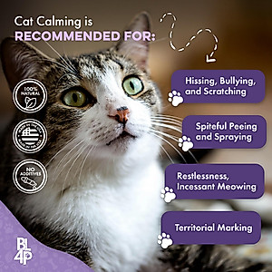 Anti Aggresion for Cats Calming Remedy - A Natural Diffuser and Cat Calming Aid for Stress, Spritefull Spraying, Scratcihng & Territorial Behavior - Non-Drowsy - 400 Odorless, Tasteless Pills