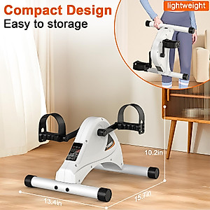 TODO Motorized Pedal Exerciser Mini Exercise Bikes, Under Desk Bike Peddler Exerciser for Seniors Rehab and Arm Leg Physical Therapy