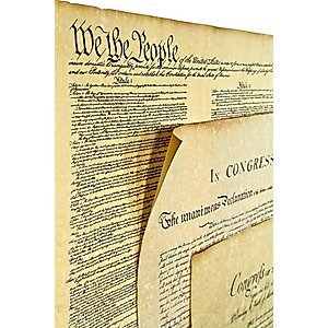 Three Documents of Freedom Constitution, Declaration of Independence, Bill of Rights