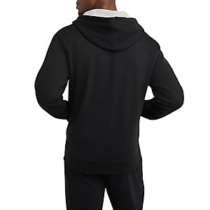 Champion, Powerblend, Comfortable Zip-Up Hoodie Sweatshirt for Men (Reg Tall), Black C Logo, 4X-Large big