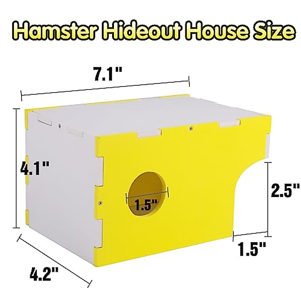 MILIFUN Hamster Houses and Hideouts, Chinchilla House Dwarf Hamster Hideout with Climbing Ladder Slide, Multi-Chamber Small Animal Maze Hut for Hedgehog Syrian Mice Hideout.