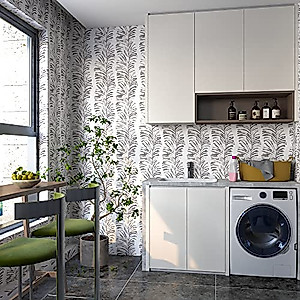 Modern Peel and Stick Wallpaper Boho Contact Paper for Cabinets Brown Wallpaper for Bedroom Self Adhesive Wallpaper Removable Stripe Wall Paper for Nursery Herringbone Shelf Drawer Liner17.3” x 78.7”