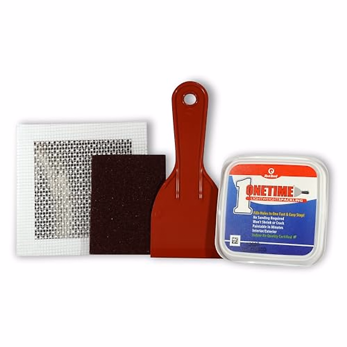 Red Devil 0549 ONETIME Lightweight Spackling Patch-A-Wall Kit, 1/2 Pint