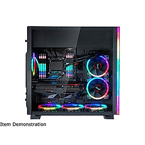 Rosewill ATX Mid Tower RGB Gaming Computer Case with Tempered Glass, RGB PC Fans, Excellent Cable Management and Airflow, Support for AIO Water Cooling, and Large Graphic Cards/VGA - Prism S500 (NP)