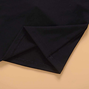 Mubineo Toddler Baby Girl Basic Plain Turtleneck Long Sleeve Cotton T Shirts Tee Tops (Black, 2T)