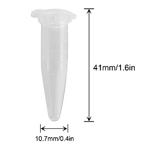 JCBIZ 100pcs Plastic Centrifuge Tube with Snap Cap 1.5ml Clear Test Tube Sample Container Tube with Lid and Scales for Laboratory or Handicrafts
