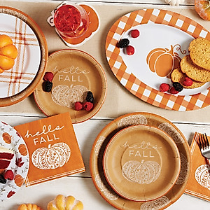 C.R. Gibson QWG2O-24065 Fall Leaves and Pumpkins Acrylic Stemless Wineglass for Thanksgiving and Friendsgiving, 12 fl. Oz.