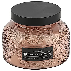 Coconut Milk & Patchouli Embossed Jar Candle