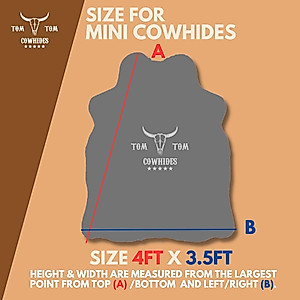 Cowhides Rug Small Cowhide Leather - 4ft x 3,5 ft (DARK BRINDLE)