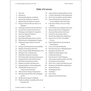 Mark Twain American History Workbook, Grades 6-12, US History of People and Events from 1607-1865, Declaration of Independence, Constitution of the ... Curriculum (American History Series)