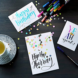 edding 1340 brush pen - set of 10 - colorful, bright, delicate colors - flexible brush nib - felt-nib pen for painting, writing and drawing - bullet journals, hand lettering, mandalas, calligraphy