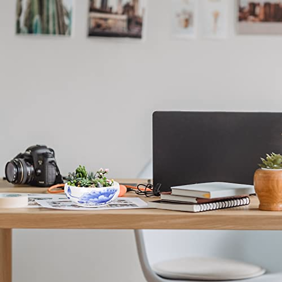 STOBOK Large Outdoor Planters Succulent Pots Ceramic Bonsai Flower Pot Large Round Planter Pot Blue White Porcelain Ceramic Shallow Flower Pot Planter Set for Indoor Outdoor Large Air Plants