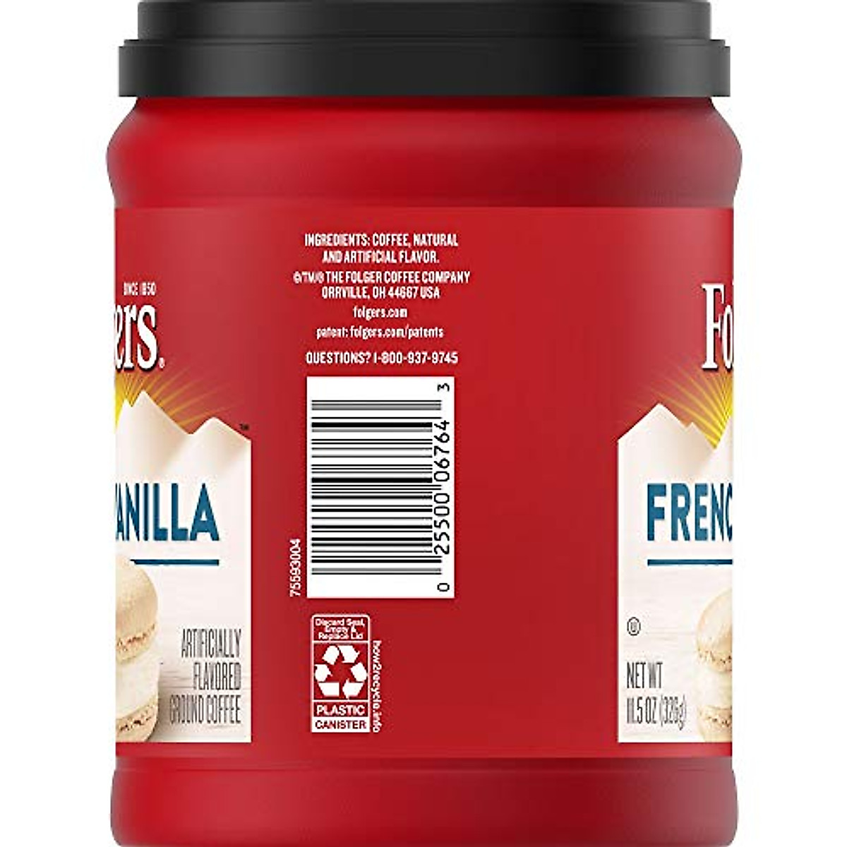 Folgers French Vanilla Flavored Ground Coffee, 11.5 Ounces