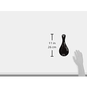 Home Basics Spoon Rest, 10.50" x 4.37" x 1.50", Black