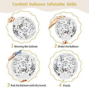 Blue and Silver Balloons Garland Arch Kit, 156 Pack Royal blue and White Silver Confetti Balloons 18" 12" 10" 5" with Starburst Foil Balloons For Birthday 2024 Graduation Party Decorations