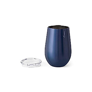 Rabbit Wine Tumbler Stainless Steel, Navy, 12 ounces
