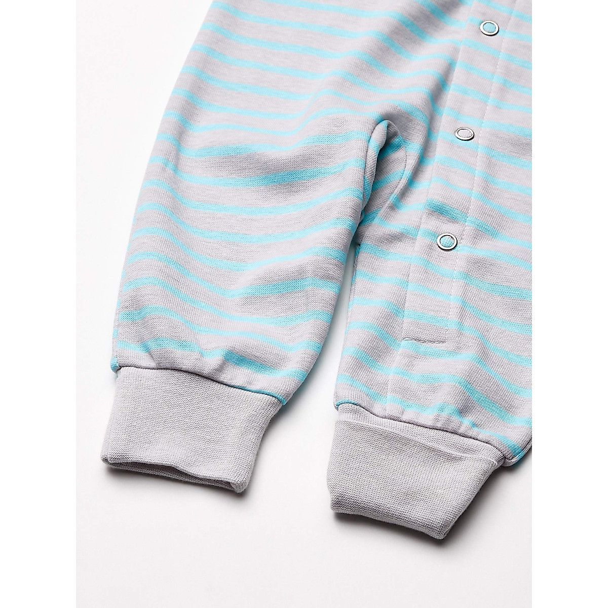 Hanes unisex baby Ultimate Flexy 2 Pack Sleep and Play Suits Layette Set, Grey/Blue Stripe, 12-18 Months US