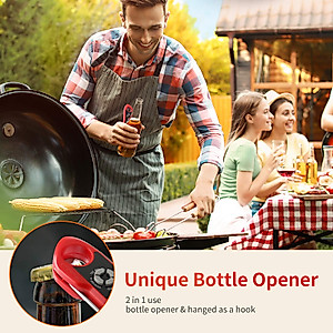 WHOUSEWE Kitchen Meat Thermometer Instant Read, 2 Probes Digital Thermometer for Cooking, Baking, Turkey, BBQ, Alarm Set, 2 in 1 Function Thermometer