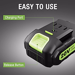 Aoetree 20V 2.0 Ah Battery Only AT-9028 Cordless Leaf Blower - Rechargeable Replacement Battery Only (Charger Not Included)