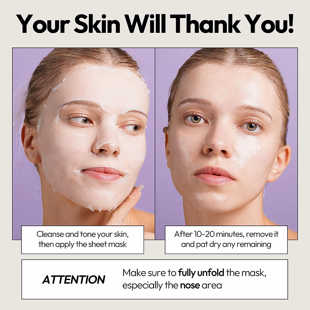 LAPCOS Collagen Sheet Mask, Firming Daily Face Mask with Collagen Peptides for Anti-Aging, Helps to Minimize Wrinkles, Restores Skin Elasticity & Firmness, Korean Beauty Favorite, 5-Pack