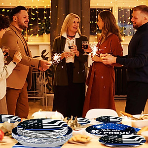 96Pcs Police Party Supplies 350 GSM We Are So Proud Of You Police Theme Plates and Napkins Congrats Officer Party Decorations for Police Retirement Academy Graduation Cops Promotion Party,Serves 24