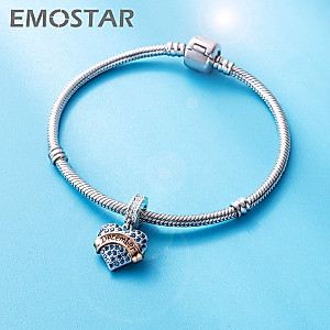 2024 December Birthstone Charms fits Pandora Bracelet, Sparkling Pave Heart Turquoise CZ Forever Love Pendant in 925 Sterling Silver, Gifts for Christmas/Valentines Day/Mothers