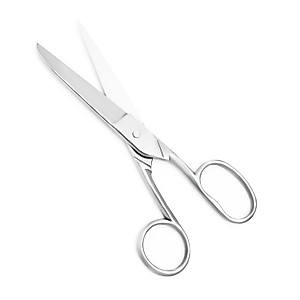 Yutoner Silver Office Scissors, Heavy Duty Sewing, Tailor Fabric Sewing Paper Cutting Shears Stainless Steel Cutter Leather Art Craft Office Scissors (6 Inch)