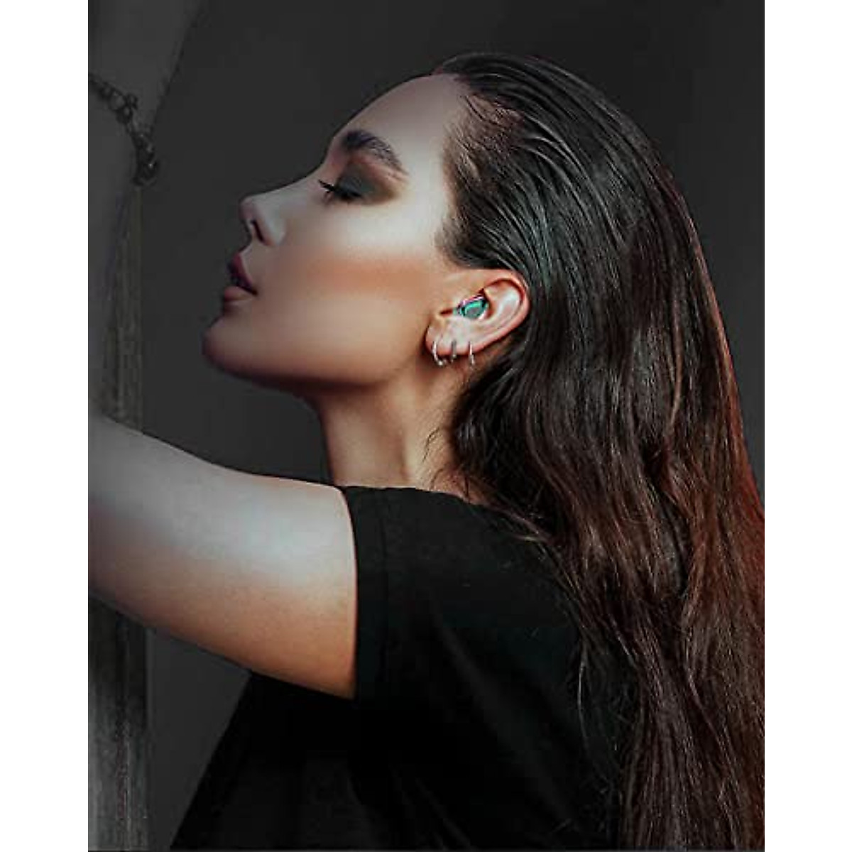 Acuvar Fully Wireless Bluetooth 5.1 Rechargeable IPX4 Waterproof Earbud Headphones with Microphone, 3500mAh USB Smart Dock Charging Case Powerful Surround Stereo Bass and Passive Noise Cancelling