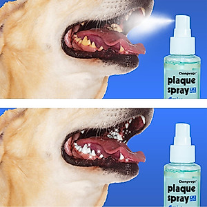Chongwuge Pets Dental Spary for Dogs & Cats, Freshens Breath, Cleaning Plaque and Tartar, Safe and Edible, Easy Use, 4 fl oz