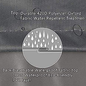 Patio Furniture Set Cover Outdoor Sectional Sofa Set Covers Waterproof Outdoor Dining Table Chair Set Cover Heavy Duty 128" L x 83" W x 28" H