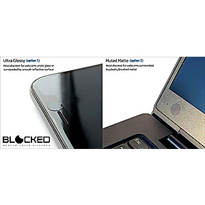 BLOCKED Webcam/Camera Vinyl Covers | 57 Low-Tack Restickable Webcam Sticker | 3-Sizes | Black 57-Pack (Muted Matte)