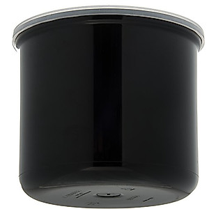 Carlisle FoodService Products Round Storage Container with Lid, 4 Quart Crock, Black