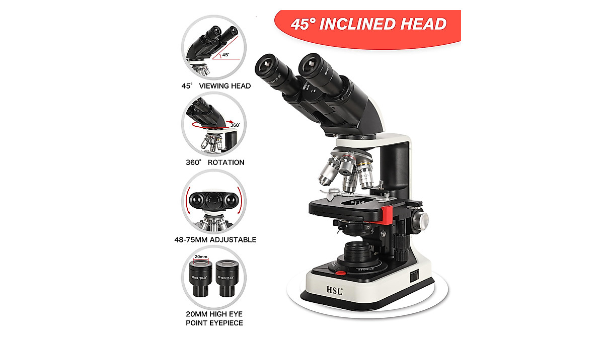 HSL 40X-2500X Compound Microscope - Professional & Versatile