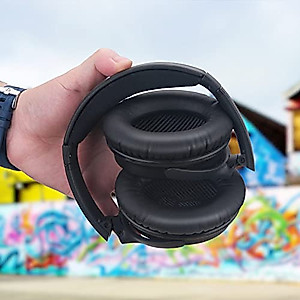 Professional Replacement Earpads Cushions for Bose QuietComfort 35 (QC35) & Quiet Comfort 35 II (QC35 ii) Headphones, Ear Pads with Softer Leather, Noise Isolation Foam, Added Thickness (Black)