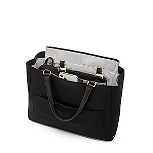 TUMI Voyageur Valetta Medium Tote - Black/Gold