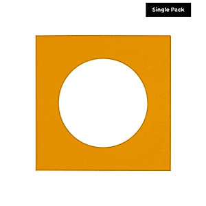 CountryArtHouse Golden Orange Acid Free 30x30 Circle Picture Frame Mat with White Core Bevel Cut for 26x26 Pictures - Fits 30x30 Frame - Pack of 1 Matboard Show Kit with Acid Free Backing & Clear Bag