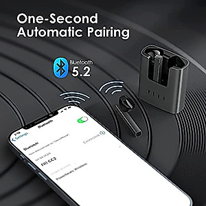 True Wireless Earbuds - FIIL CC2 True Wireless Earbuds, Bluetooth 5.2 Wireless Earbuds, Bluetooth Headphones Support FIIL+ APP, Noise Cancelling Earbuds, Sweatproof Headphones for iPhone & Android