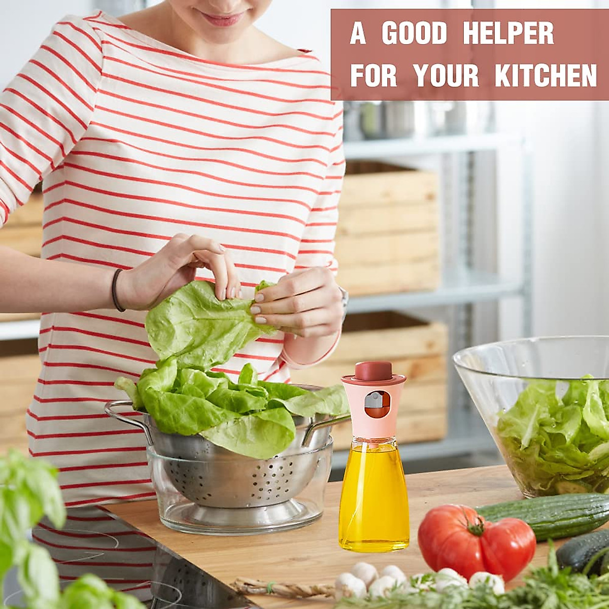 oAutoSjy Oil Sprayer for Cooking Portable Glass Refillable Dispenser Spritzer Bottle for Soy Sauce Vinegar 150ml Olive Oil Spray Bottle Mister Mini Kitchen Gadgets for Air Fryer Salad Baking BBQ Pink