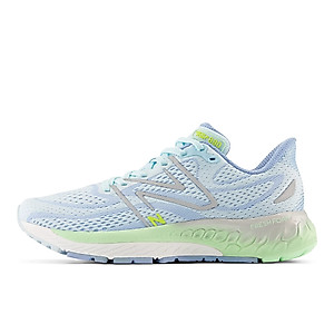 New Balance Women's Fresh Foam X 880 V13, Blue/Green Aura/Silver Metalic
