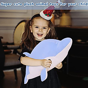 Dolphin Stuffed Animal Plush Toys Soft Lovely Hugging Pillow Stuff Dolls Plushes for Children Girls Sleeping Cushion Gift Room Decor