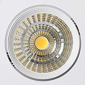 PEHUB LED Round Spotlight Downlight Aluminum Recessed Ceiling Spot Lamp Ultra Bright Integrated Grille Cabinet Commercial Clothing Smallpox Embedded Illumination High Brightness (Color : 6000K White