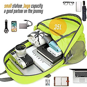 DVEDA 35L Lightweight Packable Backpack Waterproof Durable Hiking Travel Backpack Daypack