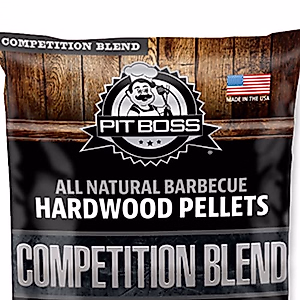 Pit Boss 55435 40 Pound Package BBQ Wood Pellets for Outdoor Pellet Grill, Competition Blend for Pork, Poultry, Vegetables, and Beef