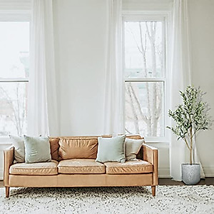 LYERSE Olive Tree 4ft(48") Fake Potted Olive Tree with Planter, Large Faux Olive Branches and Fruits Artificial Tree for Home Office Decor Indoor