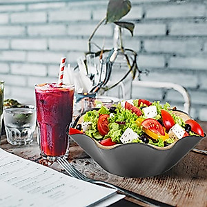 6Pcs Large-Nonstick Tortilla Shell Maker, DSVENROLY 8.4-inch Taco Salad Bowl Pans Makers Set with Silicone Gloves & Basting Brush, Carbon Steel Fluted Tortilla Shell Pan Baking Molds for Kitchen