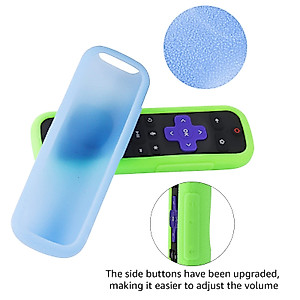 (3Pack) ONEBOM Cover for Roku Remote, Cover for Hisense/TCL Roku TV Steaming Stick/Express Universal Replacement Controller Silicone Sleeve Skin Glow in The Dark(Only Green&Blue Can Glow
